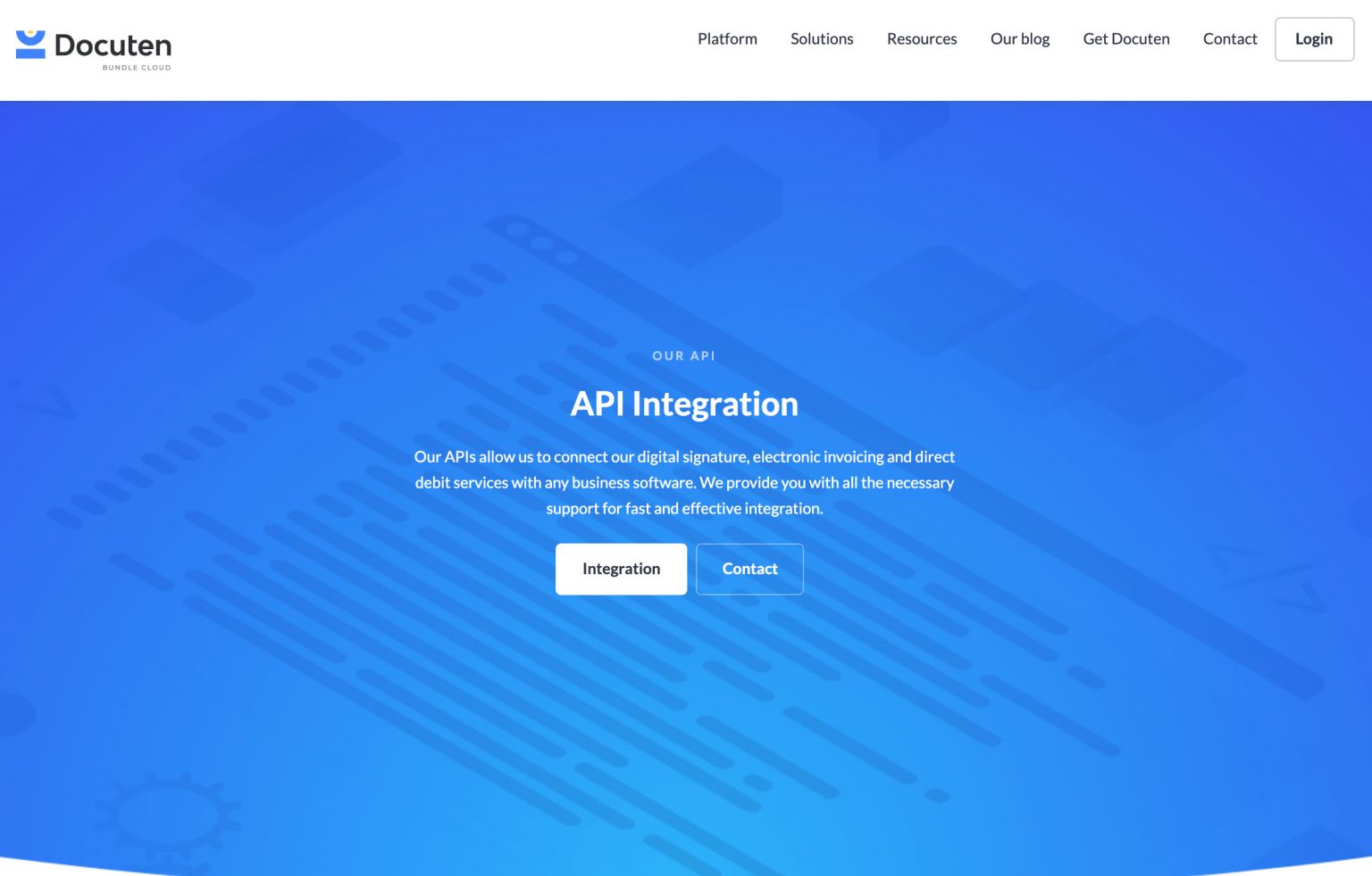 What types of integration does Docuten offer? API Rest & sFTP