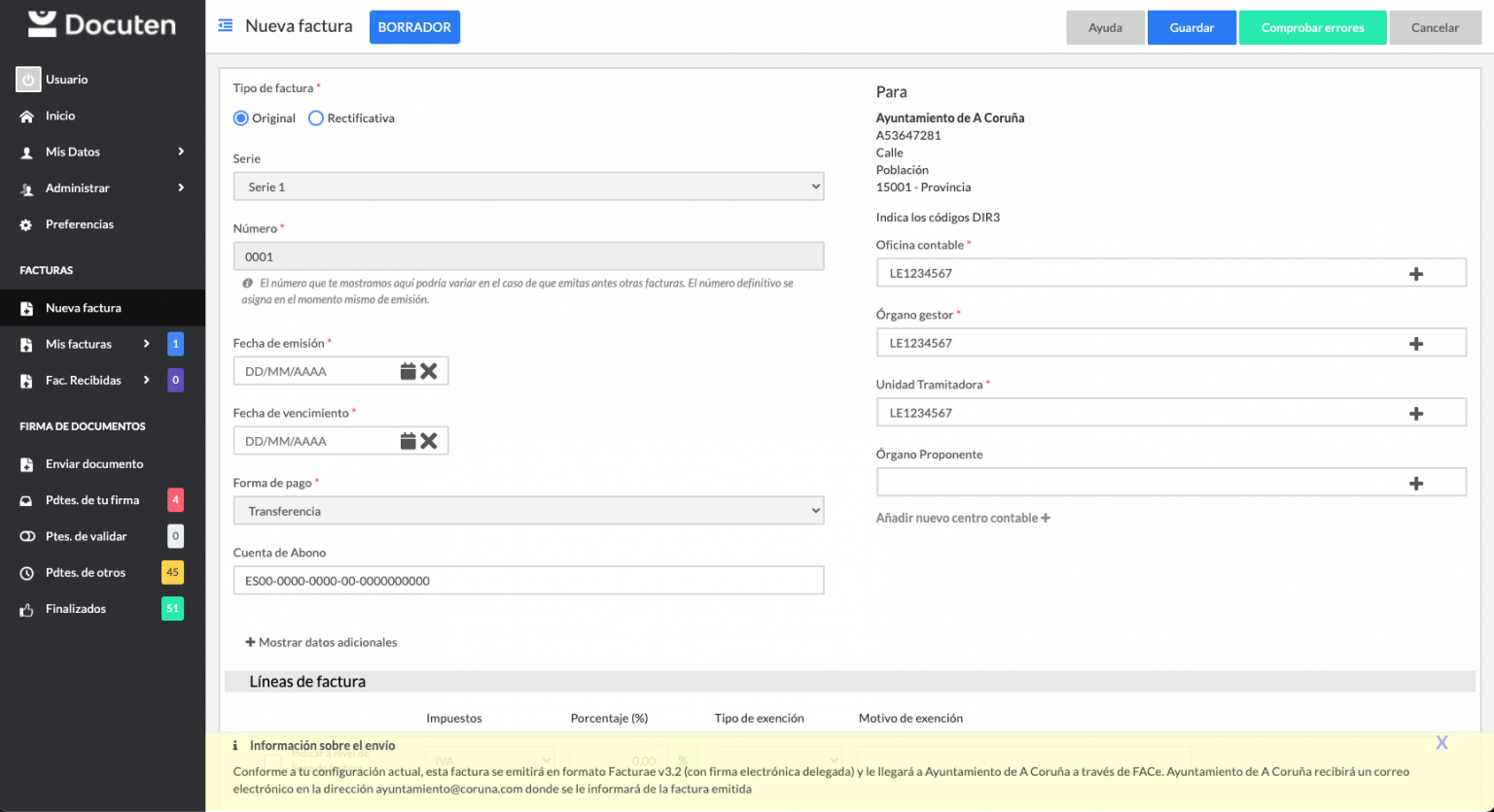 Cómo generar una factura electrónica: paso a paso - Docuten